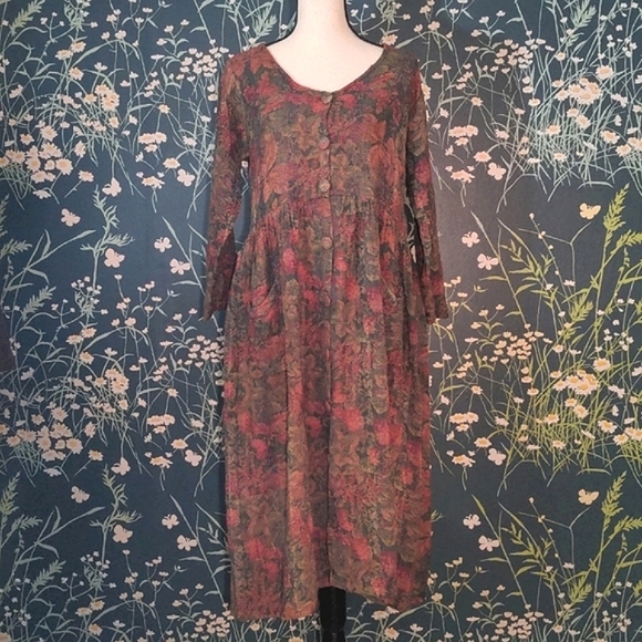 Moe | Dresses | 9s Moe Floral Knit Dress With Pockets | Poshmark